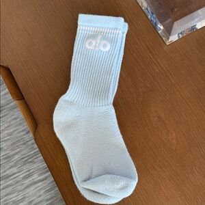 ALO Yoga | Accessories | Alo Throwback Socks In Powder Blue And White ...